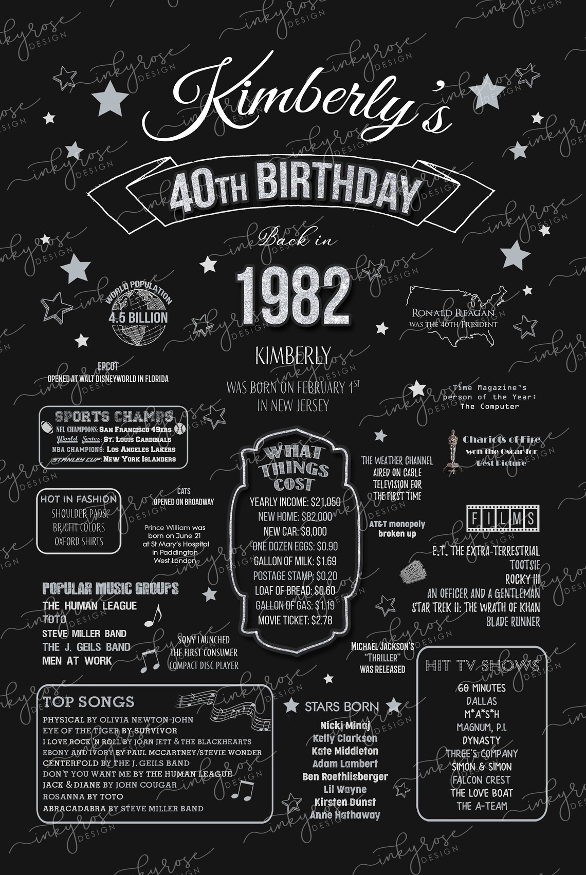 40th Birthday Sign PRINTABLE Party Decorations Lavender - Etsy