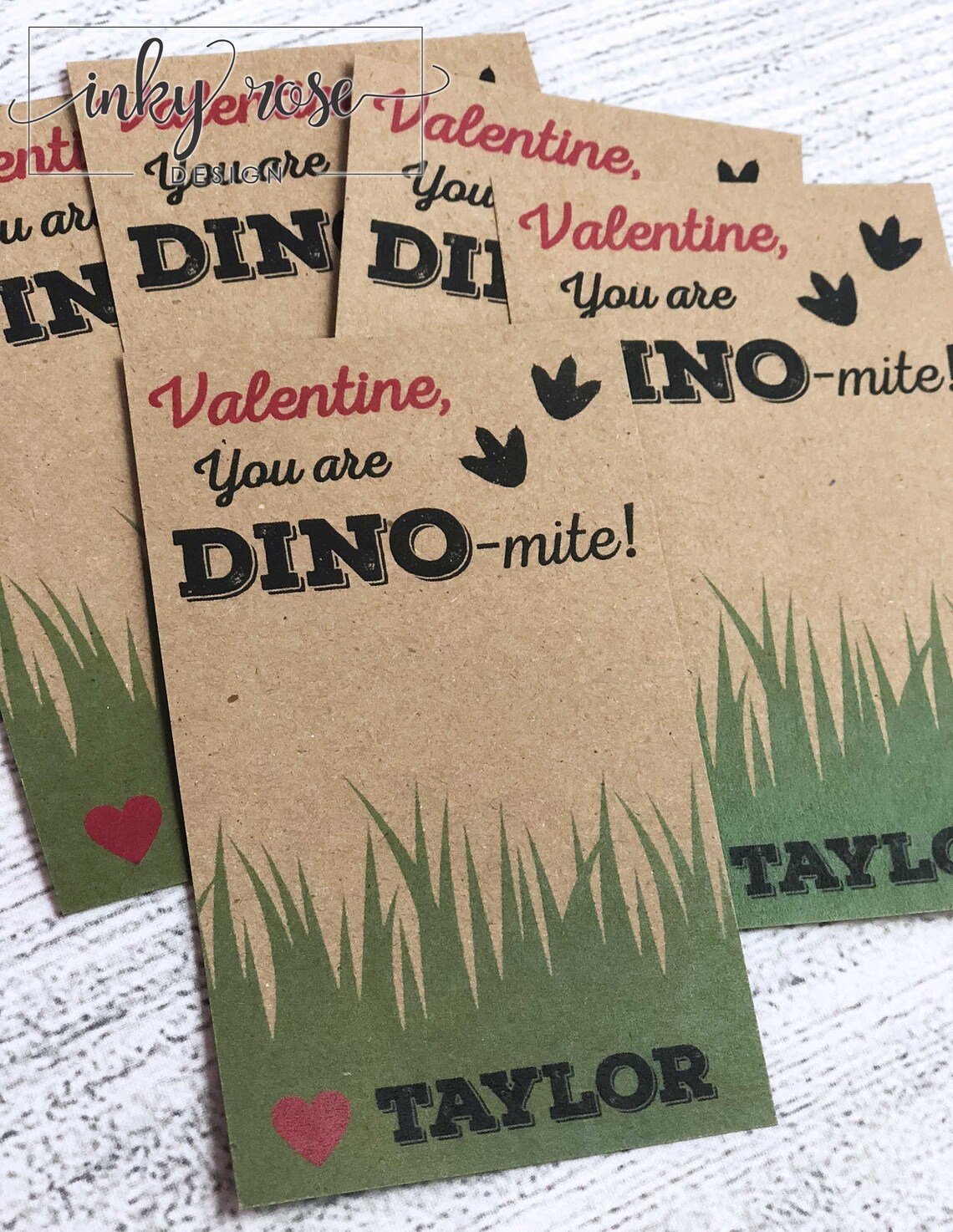 Dinomite Dinosaur Valentines PRINTABLE Dinosaur Valentine Card | Etsy