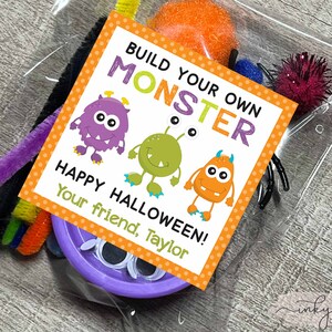 Assembled Halloween Party Favors, Build Your Own Monster Kit ...
