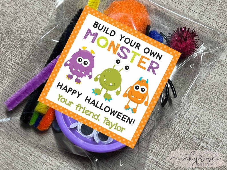 Assembled Halloween Party Favors Build Your Own Monster Kit - Etsy