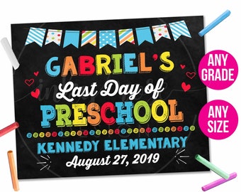 EDITABLE Last Day of School Photo Prop School Chalkboard - Etsy Canada