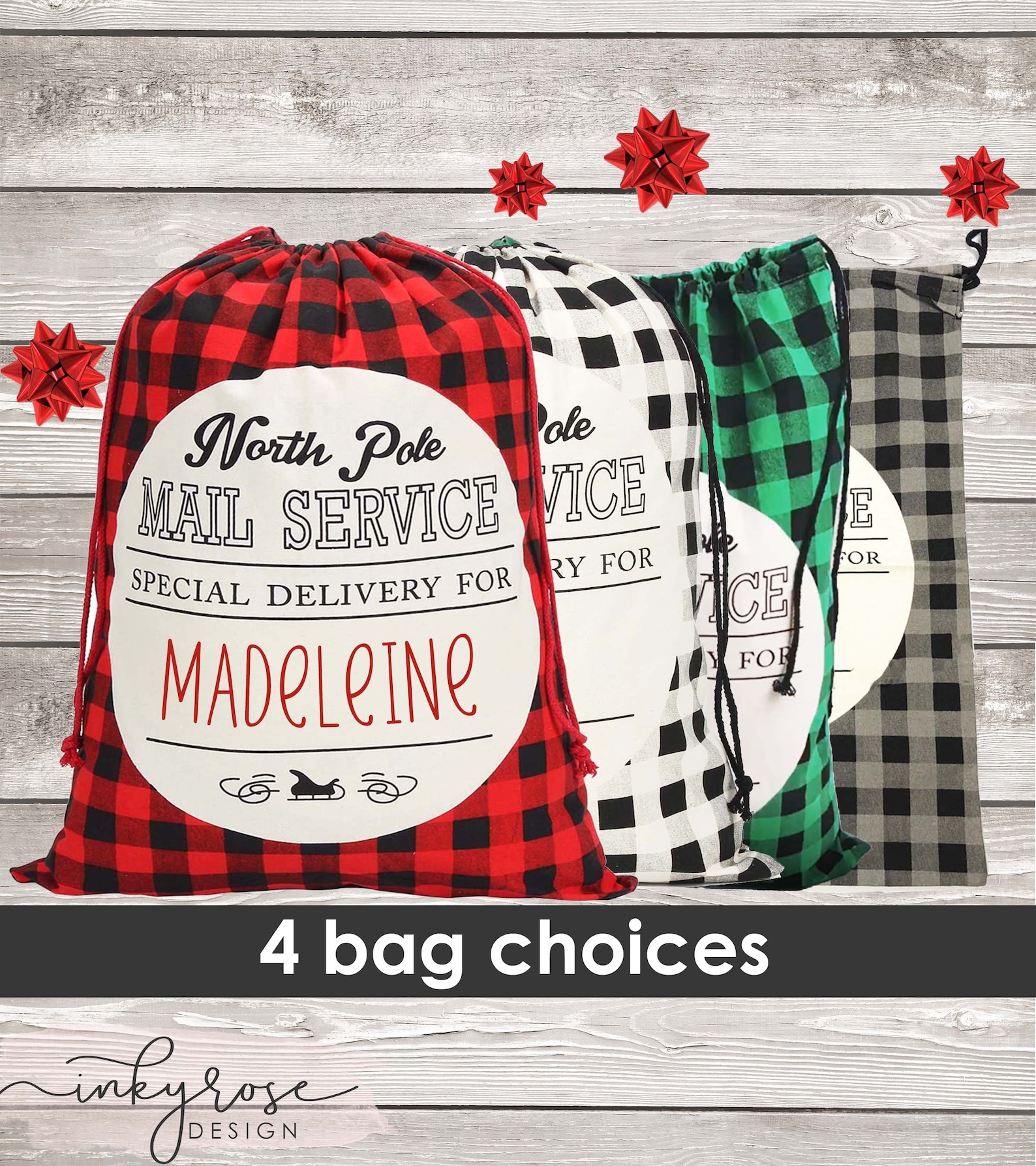 Santa Bag Personalized Santa's Gift Sack Custom or Blank - Etsy