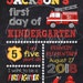 First Day of School Sign Firefighter PRINTABLE, Firetruck 1st First Day ...
