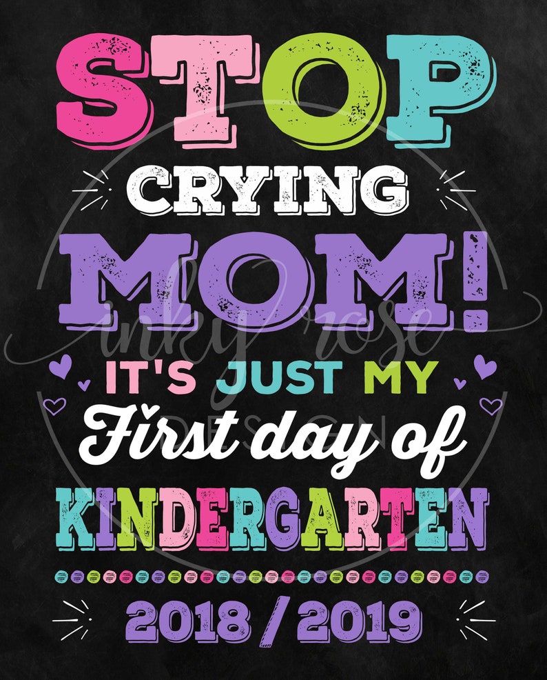 Last Day of Kindergarten Sign PRINTABLE, Last Day of School Chalkboard ...