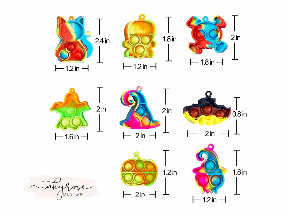 Halloween Party Favors Pop It Fidget Assembled Halloween - Etsy