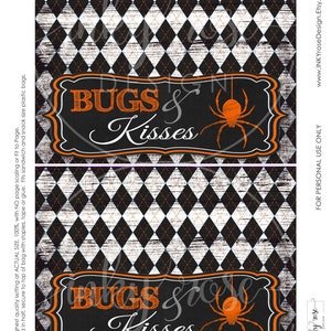 Halloween Bag Toppers PRINTABLE Bugs and Kisses Halloween Treat Bag ...