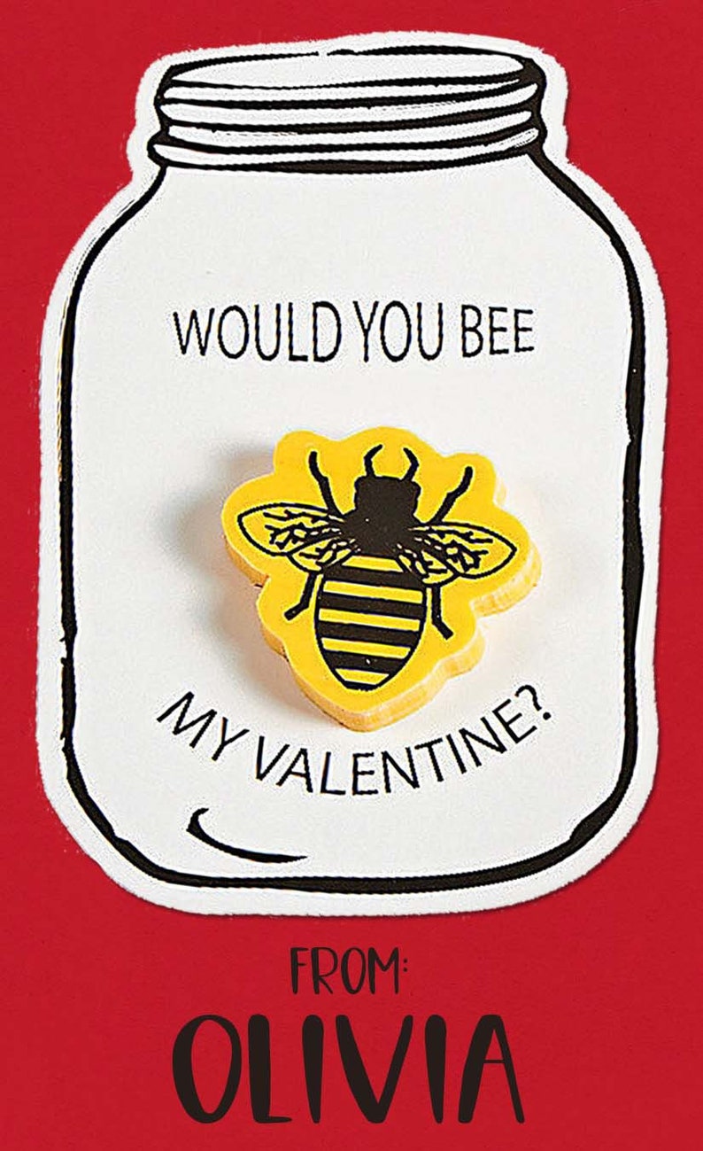 Love Bug Valentines With Erasers PRINTED Bug Eraser - Etsy