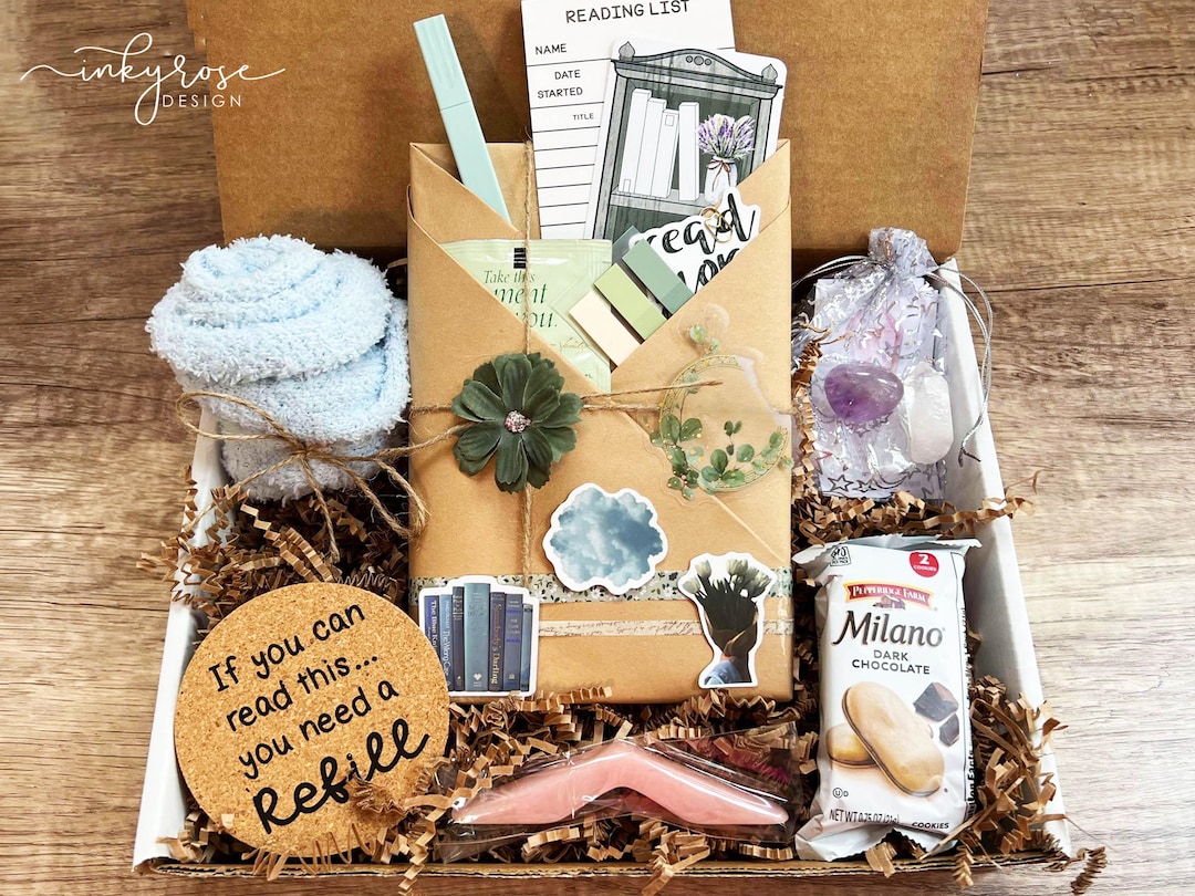 Blind Date With a Book Box Gift, Personalized Book Lover Gift Bundle ...