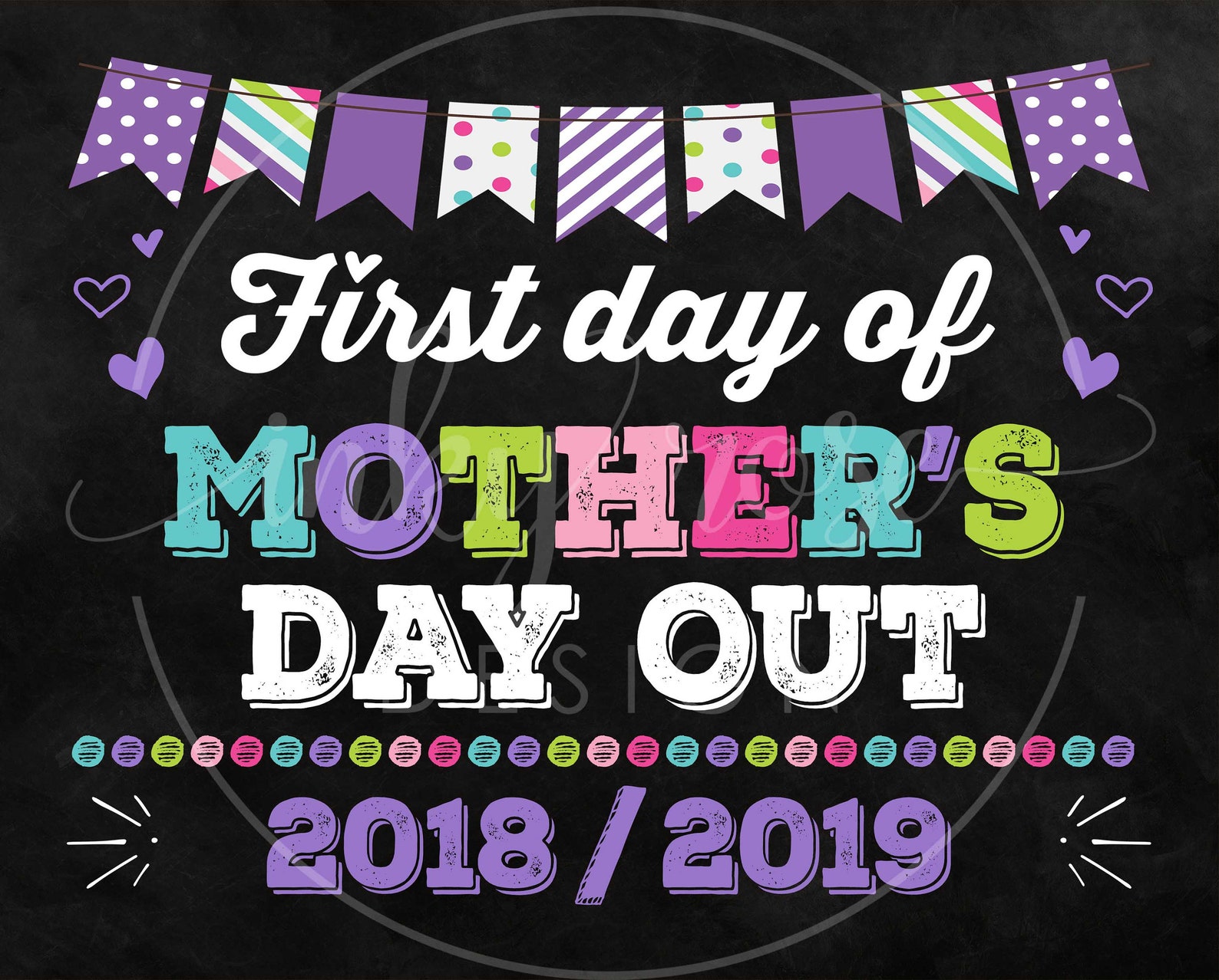 First Day of Preschool Sign INSTANT DOWNLOAD PRINTABLE Girl - Etsy