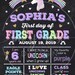 Unicorn First Day of 1st Grade Sign PRINTABLE, Back to School Sign, 1st ...