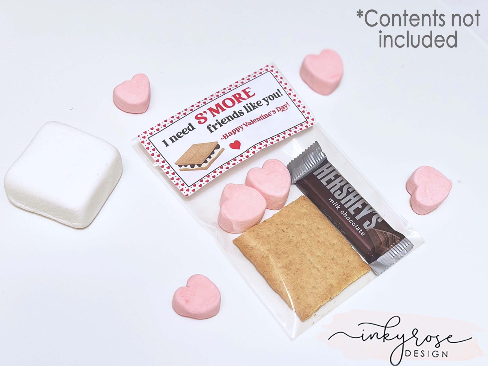 Smore Valentines Stickers and Bags PRINTED Valentine Smores - Etsy