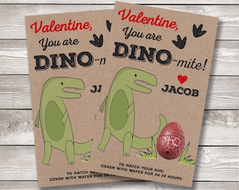 Dinomite Dinosaur Valentines PRINTABLE Dinosaur Valentine Card | Etsy