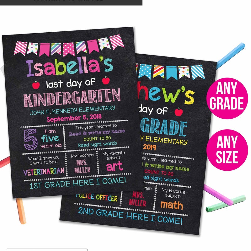 Last Day of School Sign Printable - Etsy