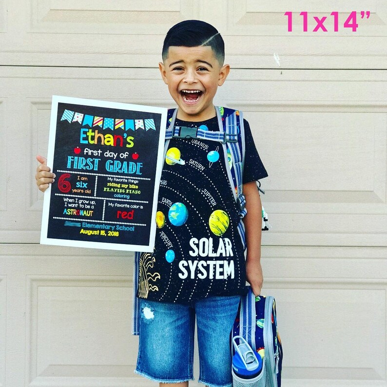 Baseball First Day of School Chalkboard Sign PRINTABLE, 1st Day of 3rd ...