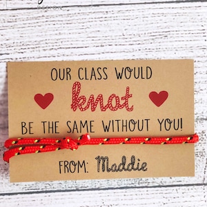 Knot Valentine Cards PRINTABLE Friendship Bracelet Valentine's Day Card ...