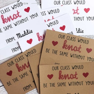 Knot Valentine Cards PRINTABLE Friendship Bracelet Valentine's Day Card ...