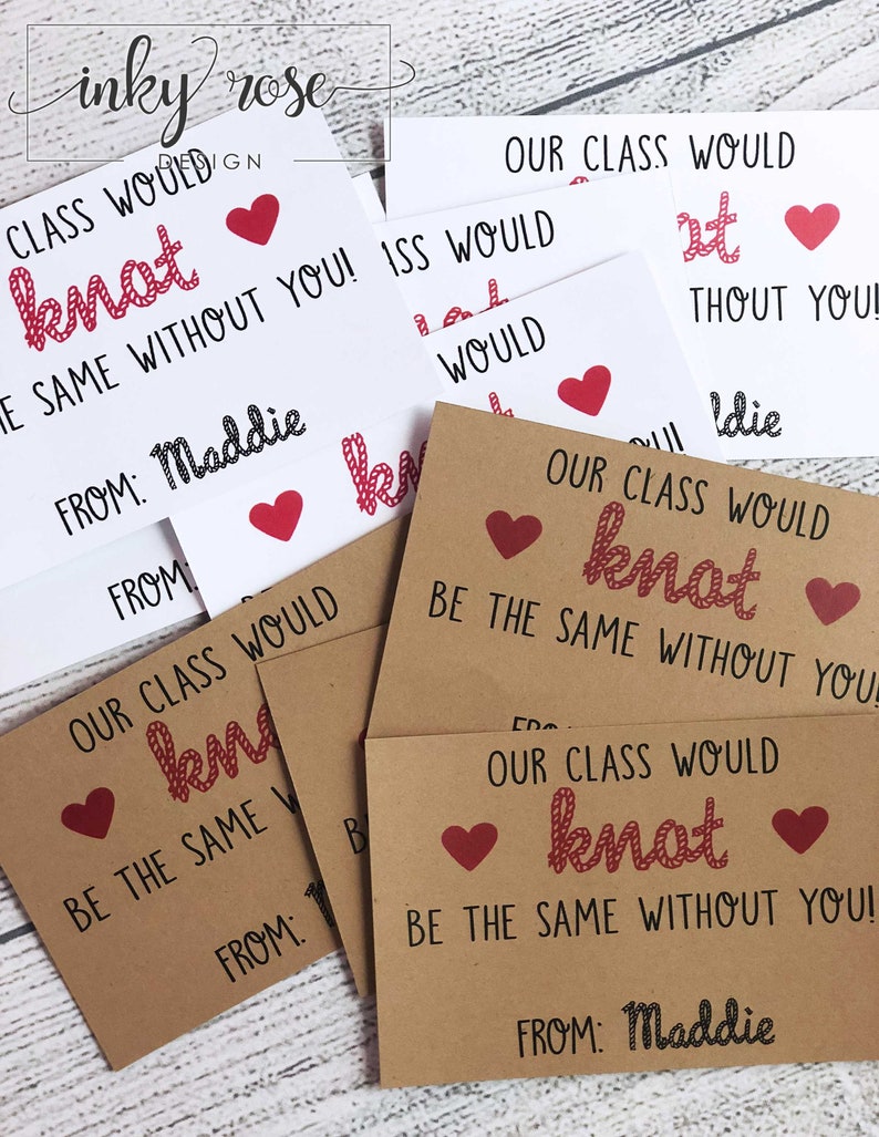 Knot Valentine Cards PRINTABLE Friendship Bracelet Valentine's Day Card ...