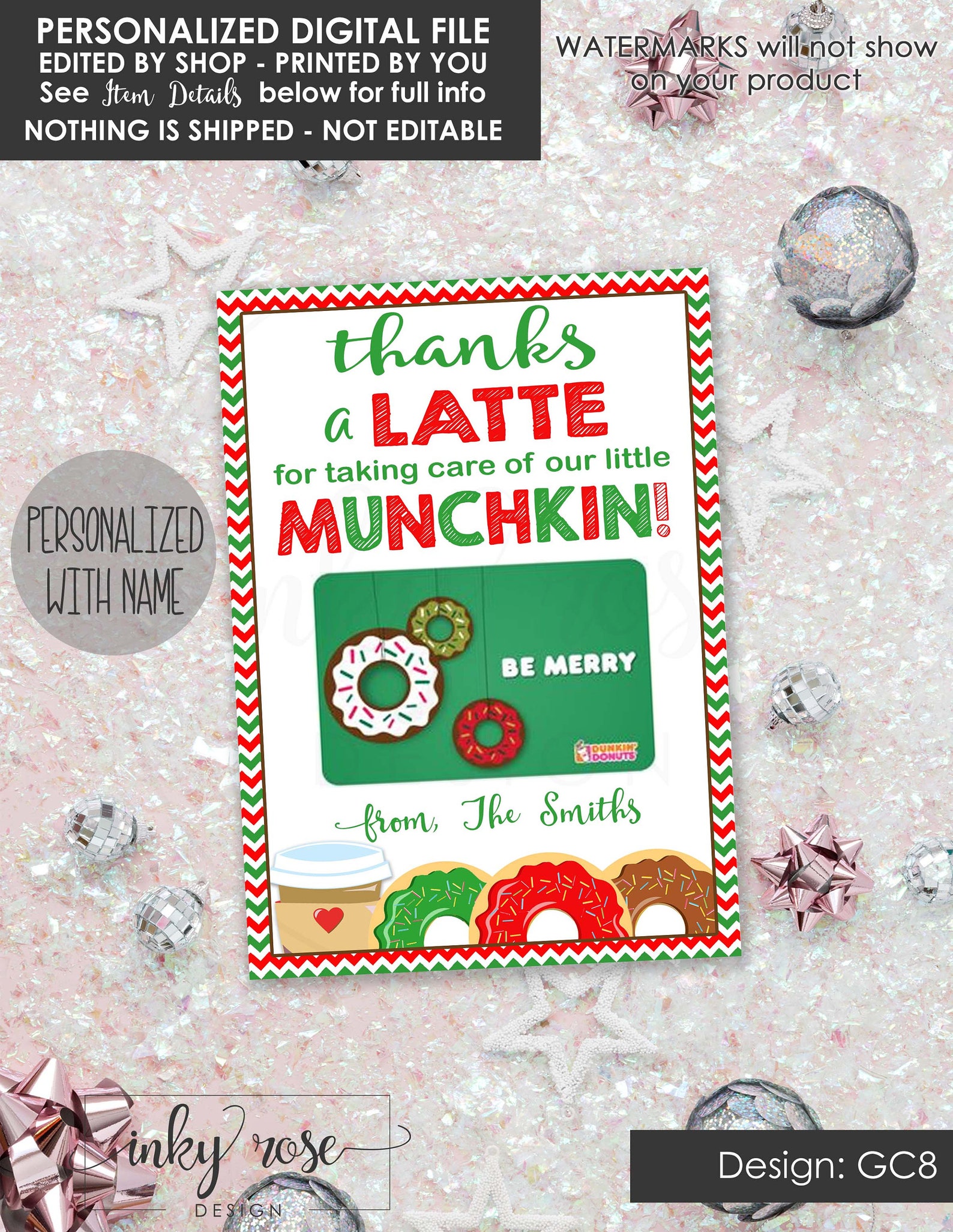 Amazon Gift Card Holder Christmas PRINTABLE for Teacher | Etsy