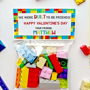 Boy Valentine, Building Blocks Valentine Cards Favors, We Were Built to ...