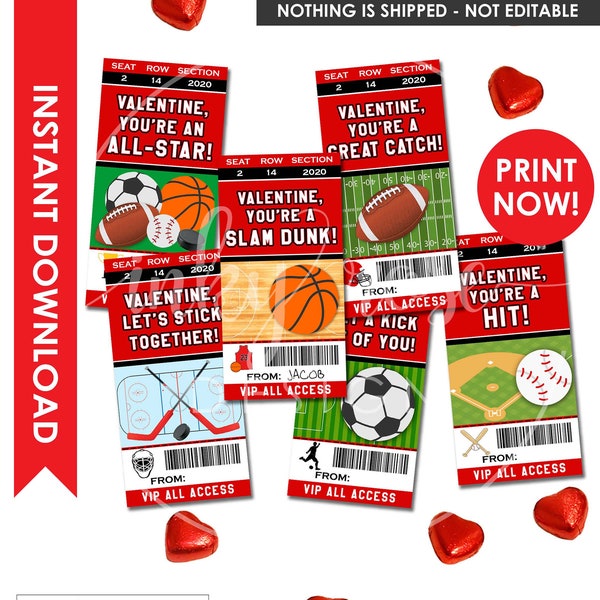 Sports Valentine - Etsy