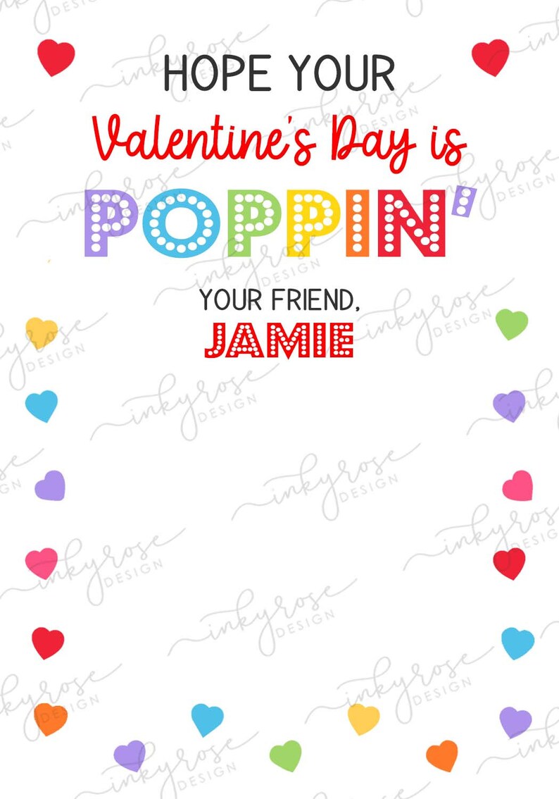 Pop It Valentines PRINTABLE Fidget Valentine's Day Cards - Etsy