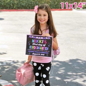 First Day of Preschool Sign INSTANT DOWNLOAD PRINTABLE, Girl First Day ...