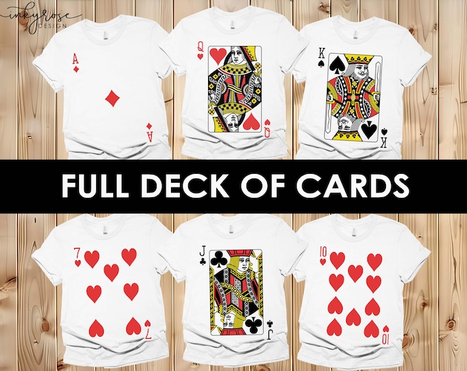 Group Halloween T-shirts, Matching Playing Cards Shirts, Deck of Cards ...
