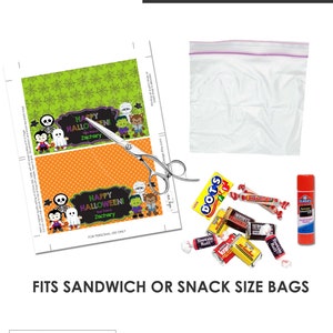 Halloween Treat Bag Toppers PRINTABLE Halloween Birthday Party Favors ...
