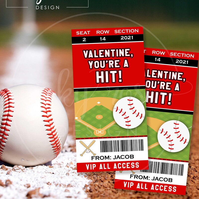 Baseball Themed Valentines - Etsy