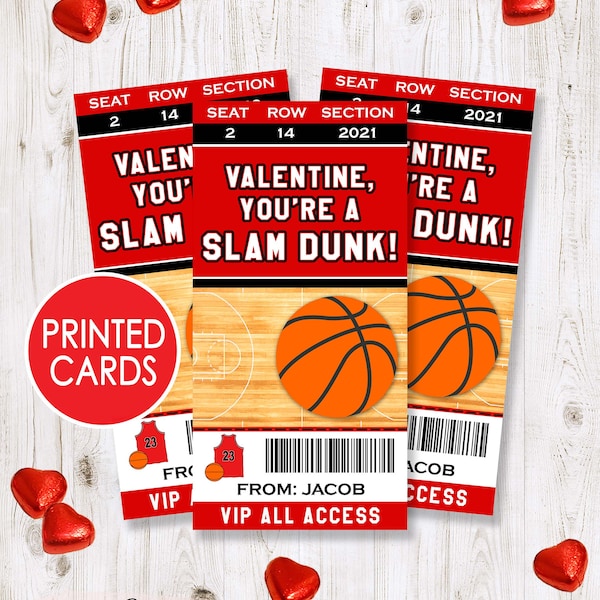 Basketball Valentine - Etsy