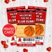 Basketball Valentine Card PRINTED, Personalized Kids Valentine's Day ...
