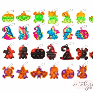 Halloween Party Favors Pop It Fidget, Assembled Halloween Favor ...