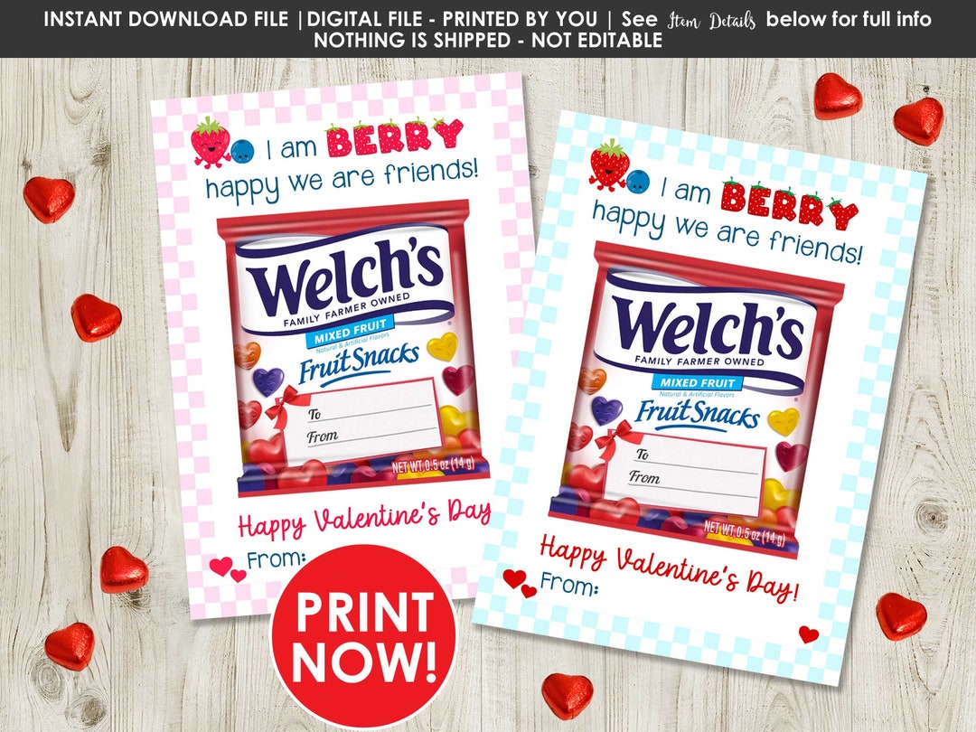 Classroom Valentines Cards, PRINTABLE Non Candy Valentine, School ...