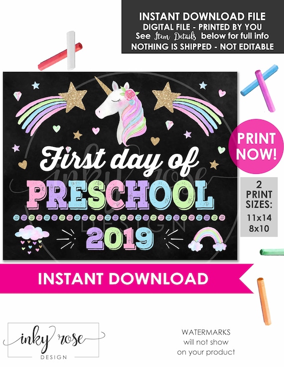 Paper & Party Supplies Party Décor 1st Day of School Sign Chalkboard ...