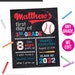 Baseball First Day of School Chalkboard Sign PRINTABLE 1st - Etsy
