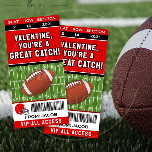 KC Football Valentines Day Cards Printable Instant - Etsy