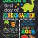 Dinosaur First Day of School Chalkboard Sign PRINTABLE 1st - Etsy