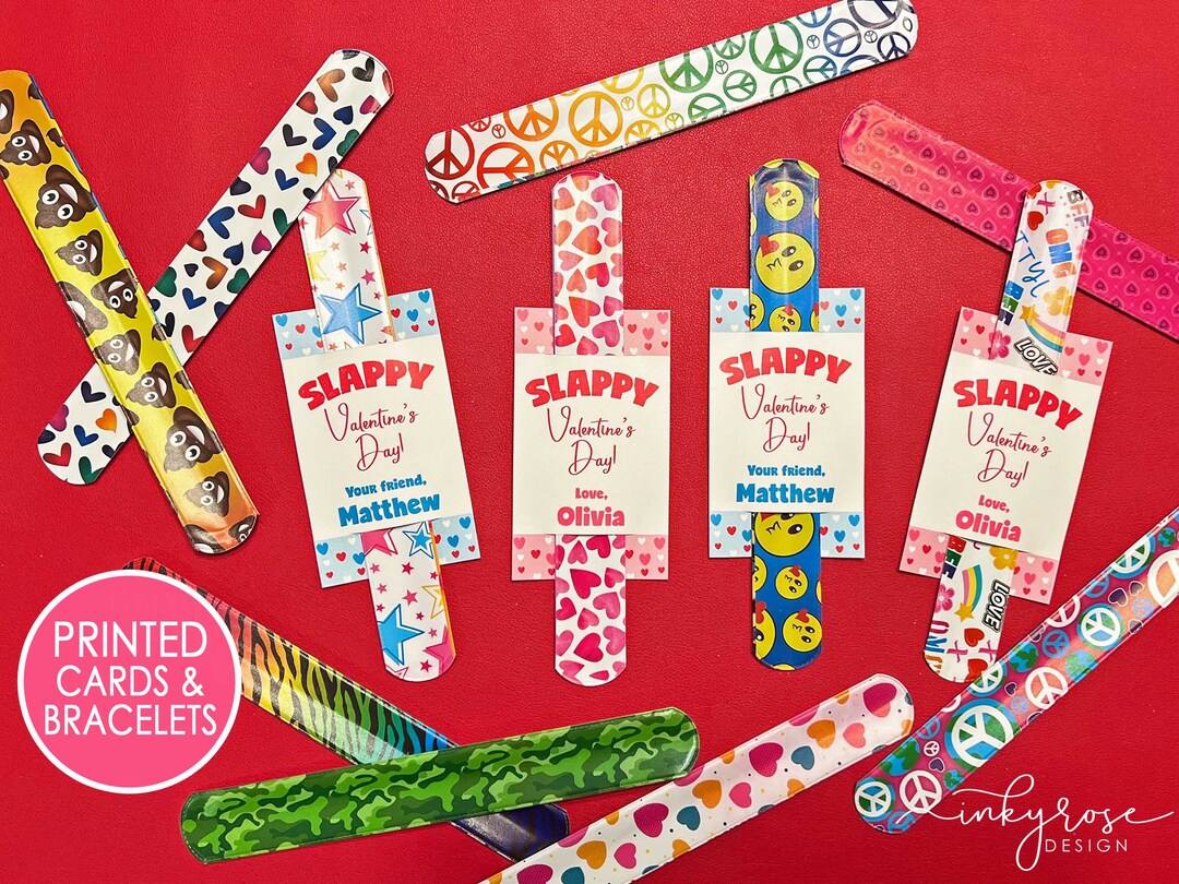 Slappy Valentine's Day Slap Bracelets - Etsy