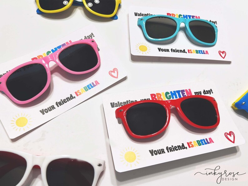 Sunglasses Valentines Day Cards PRINTABLE Valentines Day - Etsy