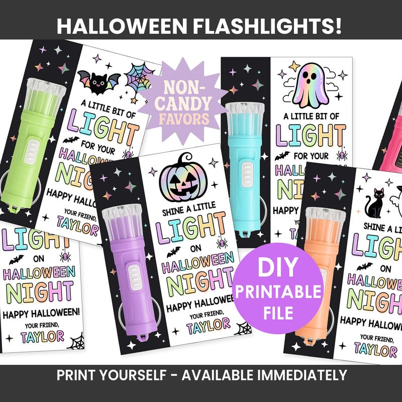 Halloween Flashlight Tags - Etsy