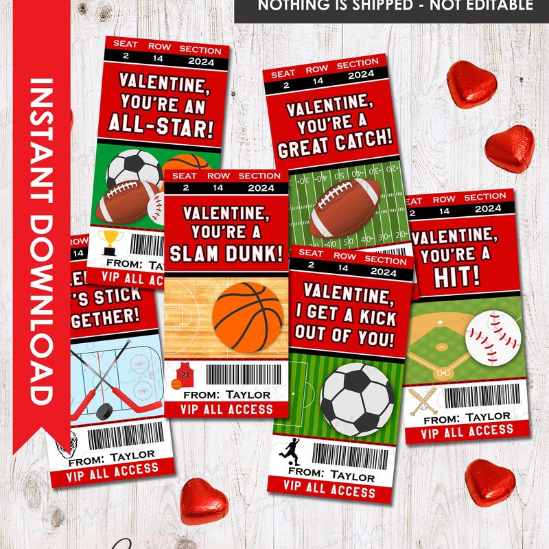 Sports Valentine - Etsy