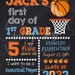 Basketball First Day of School Chalkboard Sign PRINTABLE, First Day of ...