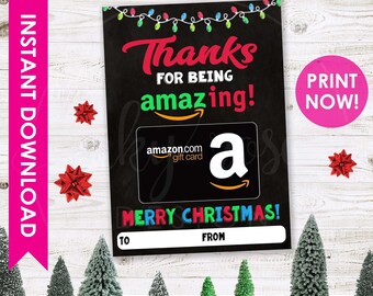 Amazon Gift Card Holder for Teacher PRINTABLE Teacher | Etsy