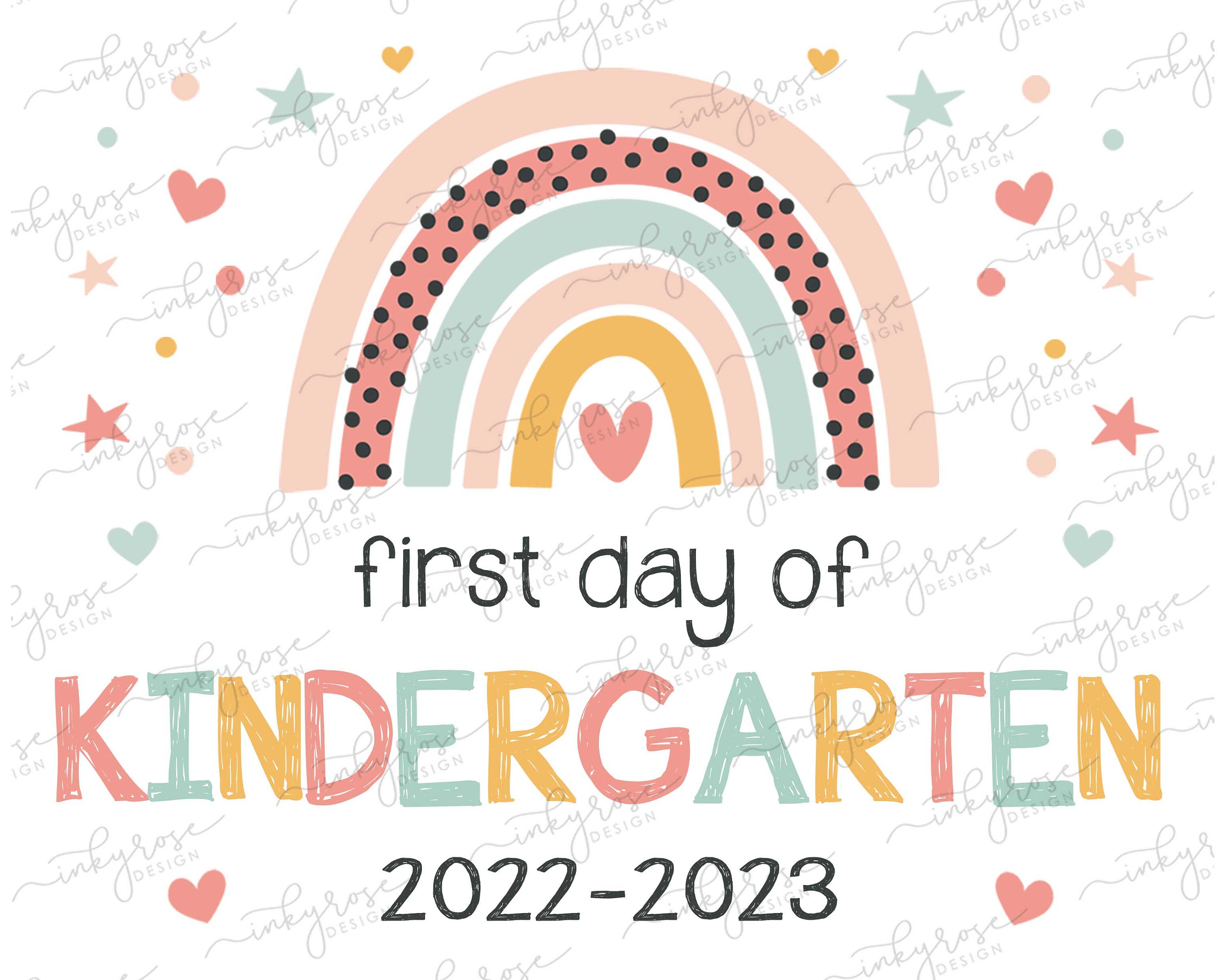 First Day of Kindergarten Sign PRINTABLE Back to School Sign - Etsy