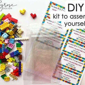 Boy Valentine, Building Blocks Valentine Cards Favors, We Were Built to ...