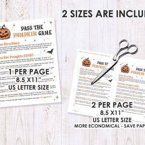 Pass the Pumpkin Game Halloween Printable, Halloween Party Games for ...