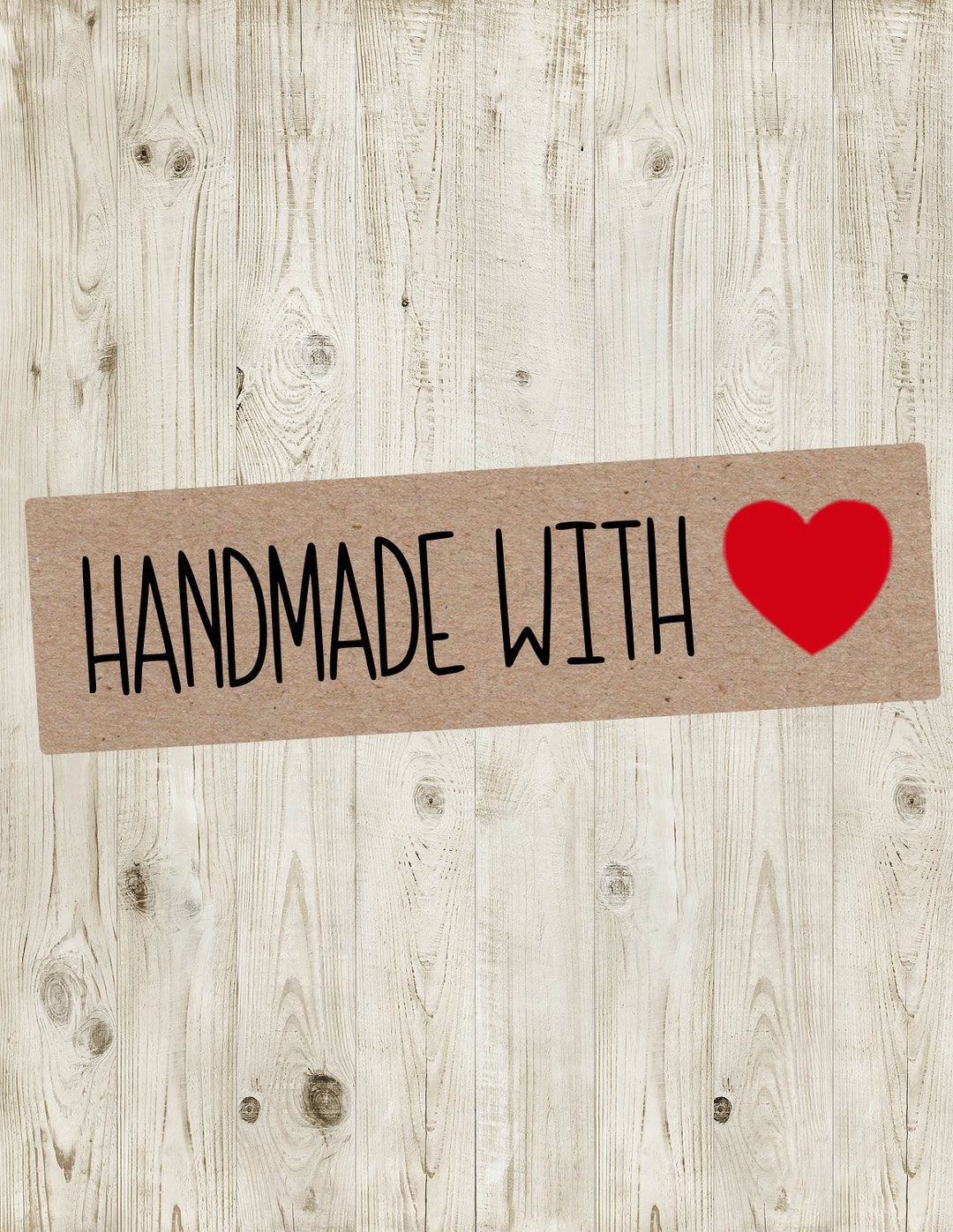 Packaging Stickers, Handmade With Love Sticker Label, 80 Labels 1/2 X 1 ...