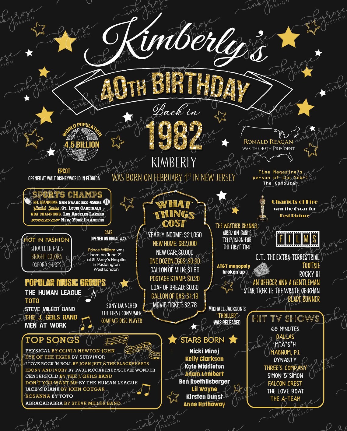 40th Birthday Sign PRINTABLE Party Decorations Lavender - Etsy