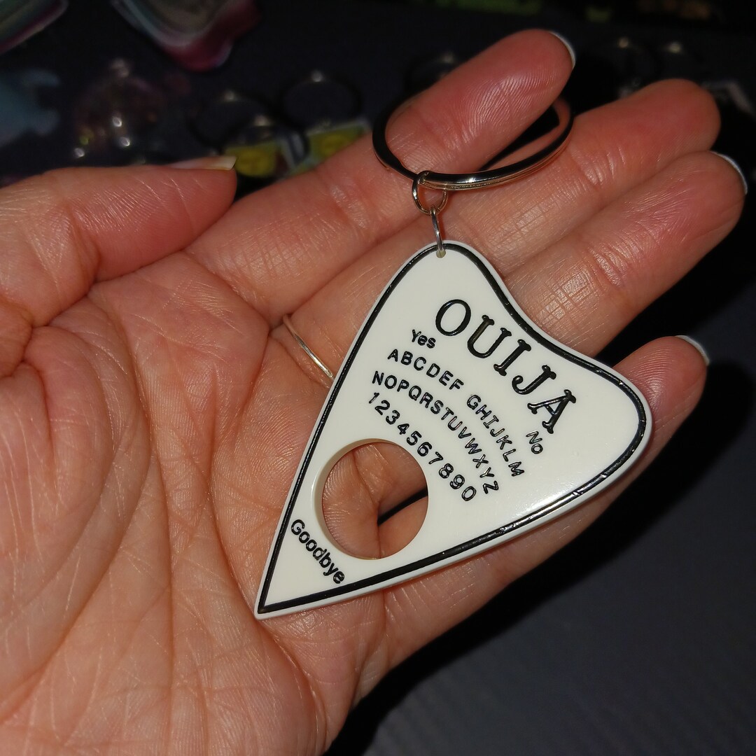 White Ouija Planchette Keychain - Etsy