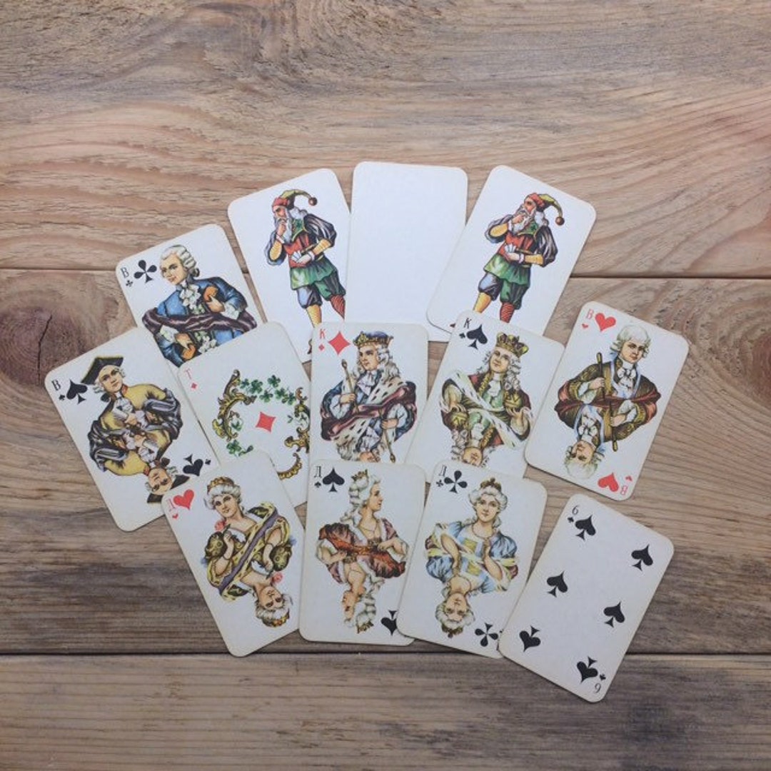 Vintage Playing Cards, Set Two New Decks of 55 MINI Cards Each ...